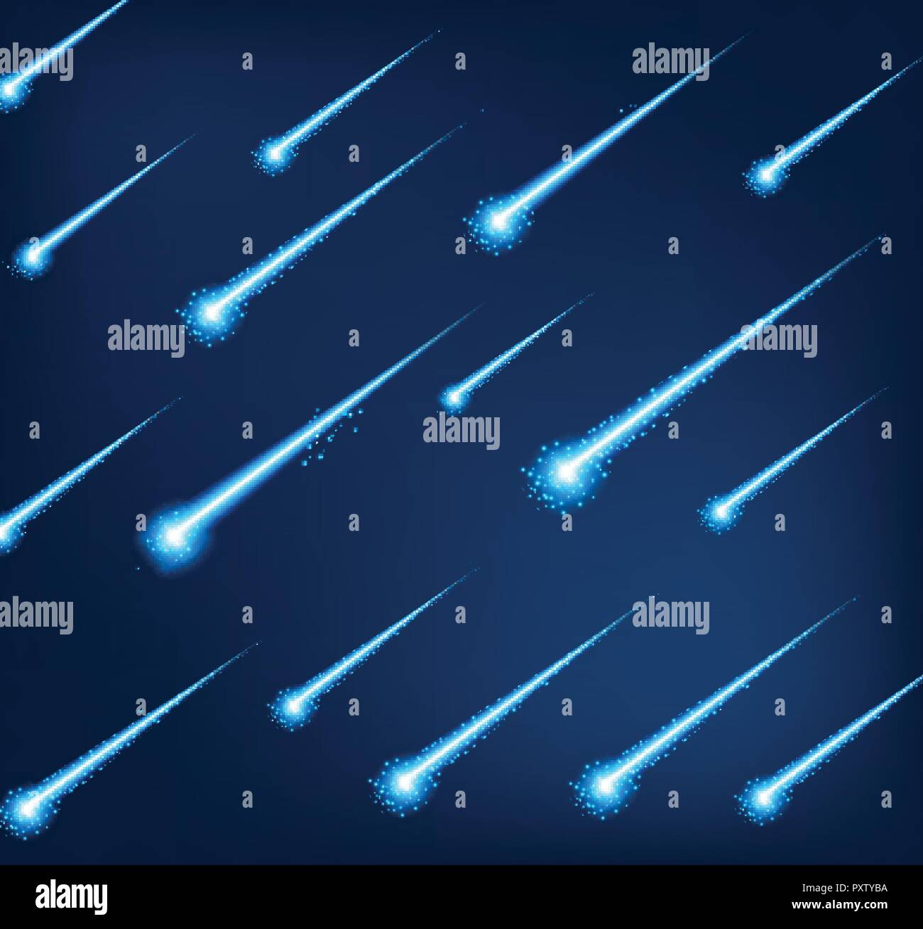 Background template with blue shooting stars illustration Stock Vector ...