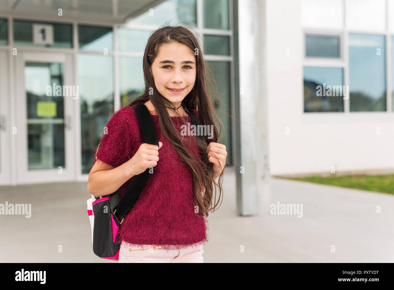 A nine years old girl student at school Stock Photo - Alamy