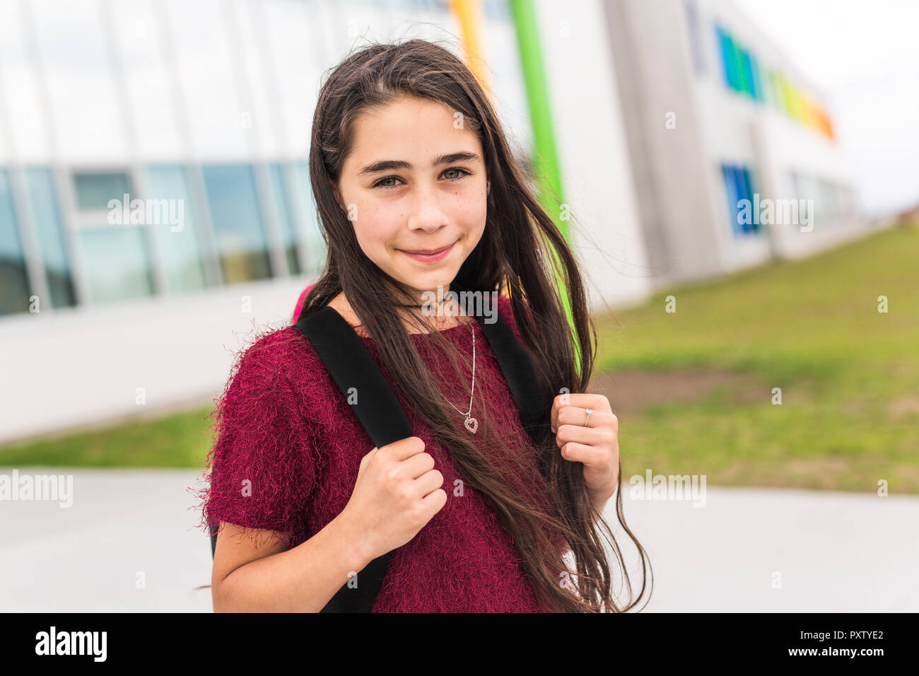 A nine years old girl student at school Stock Photo - Alamy