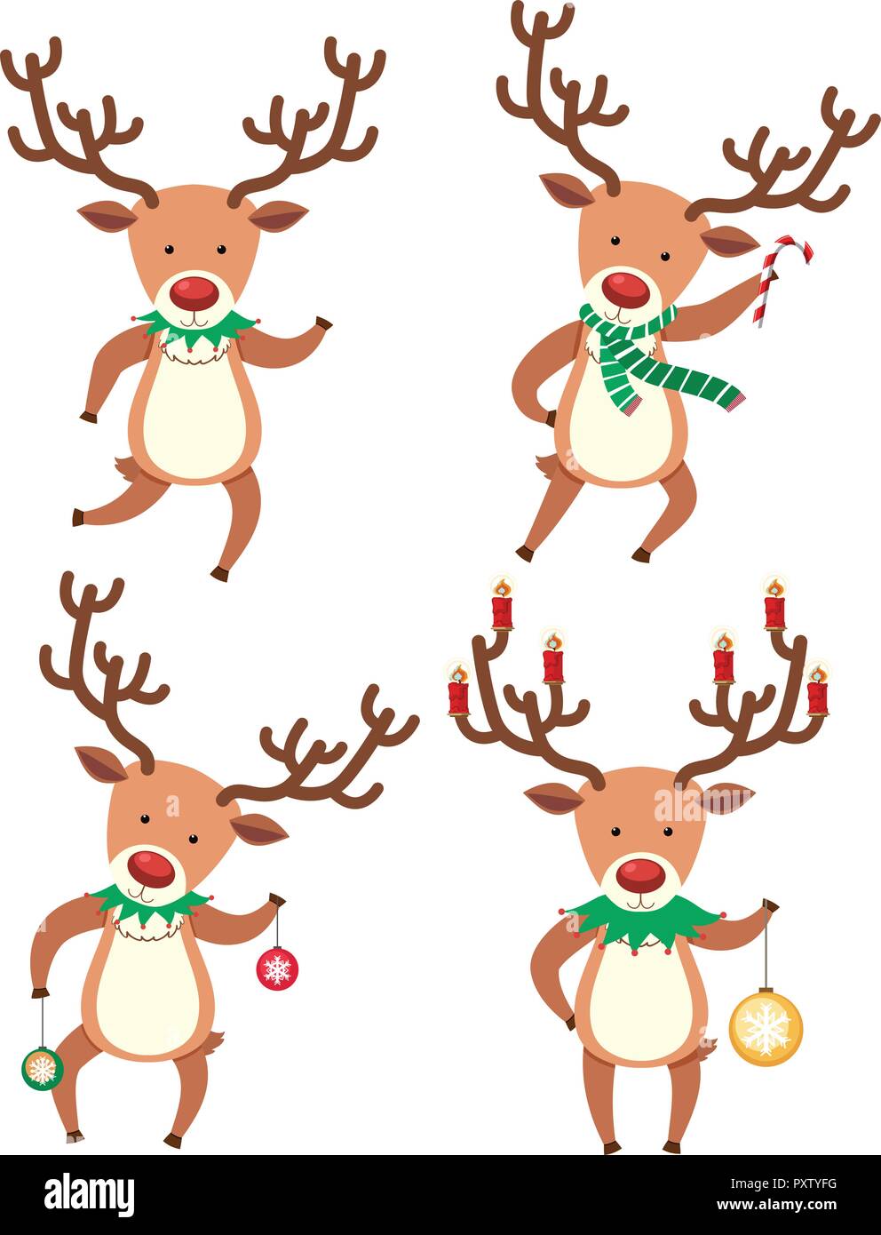 Reindeer in christmas costume illustration Stock Vector Image & Art - Alamy