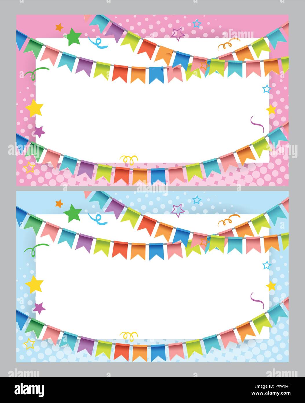 Card template with colorful flags illustration Stock Vector Image & Art ...