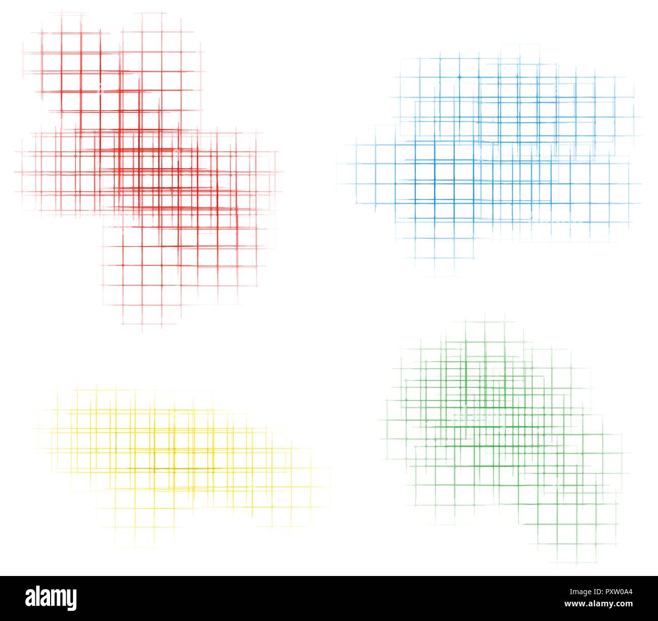 Grid background in four colors illustration Stock Vector Image & Art ...