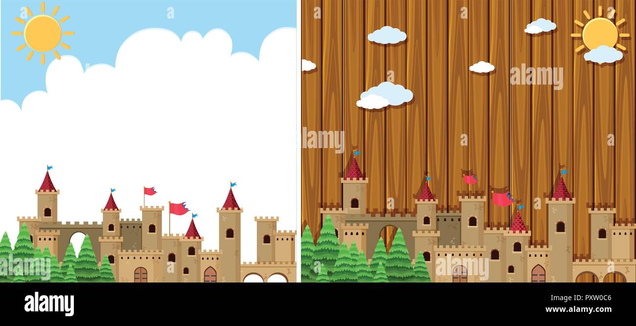 Two towers background Stock Vector Images - Alamy