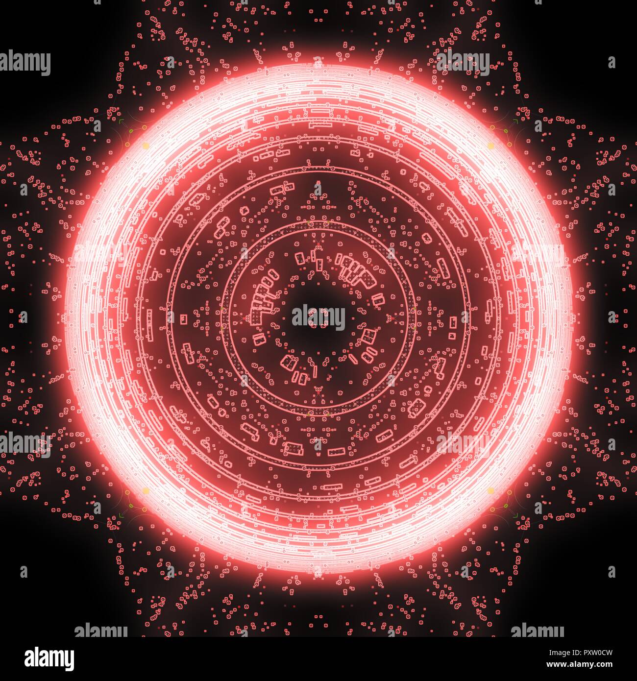 A colorful and vivid image with abstract Sacred Geometry. A psychedelic ...