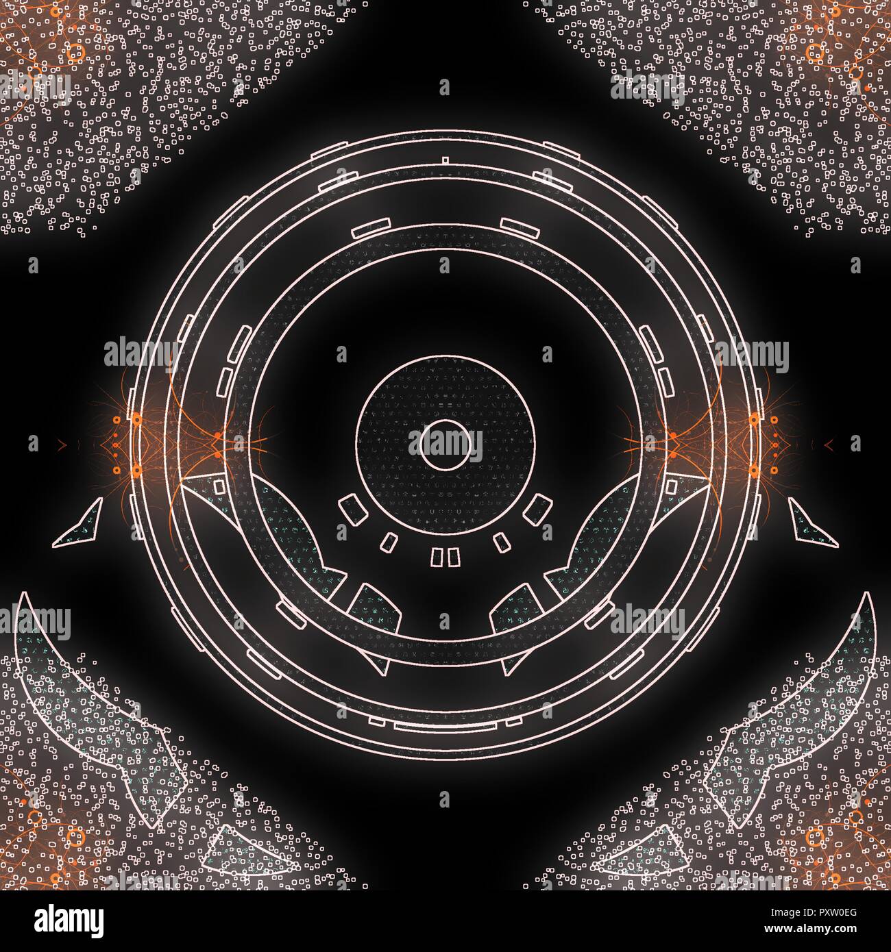 A colorful and vivid image with abstract Sacred Geometry. A psychedelic ...