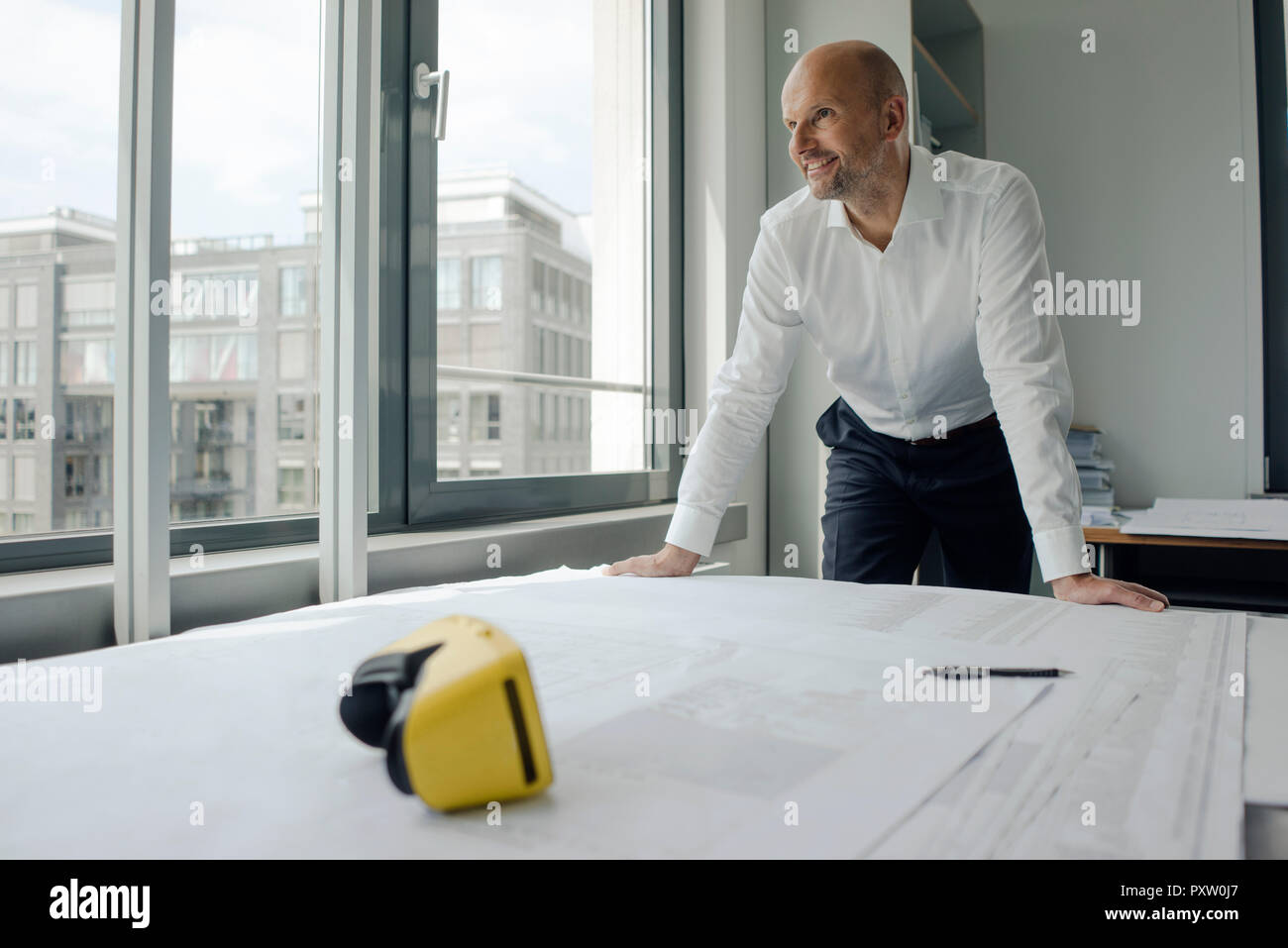 Engineering drawing on desk hi-res stock photography and images - Alamy