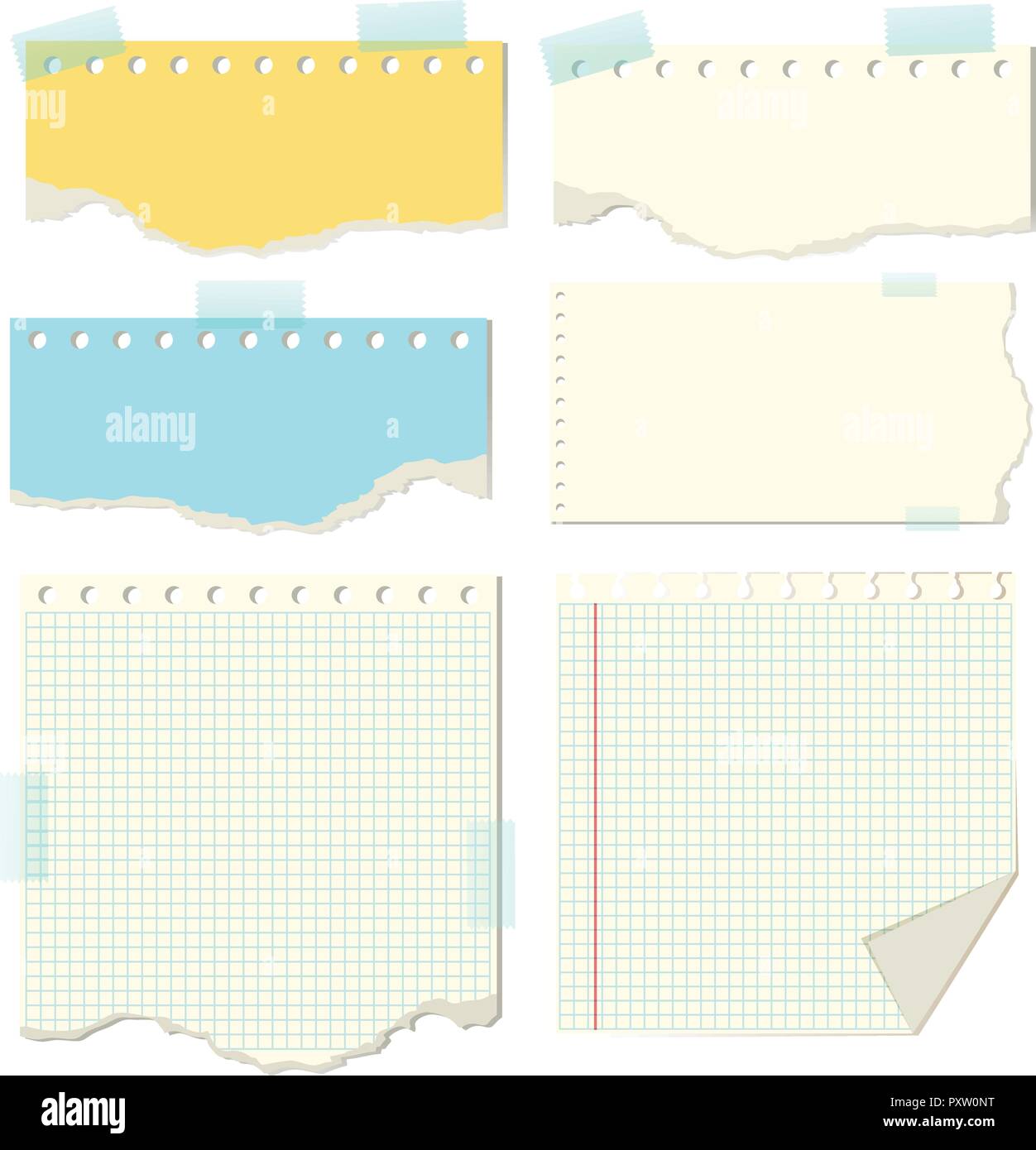 Different design of blank papers illustration Stock Vector Image & Art ...