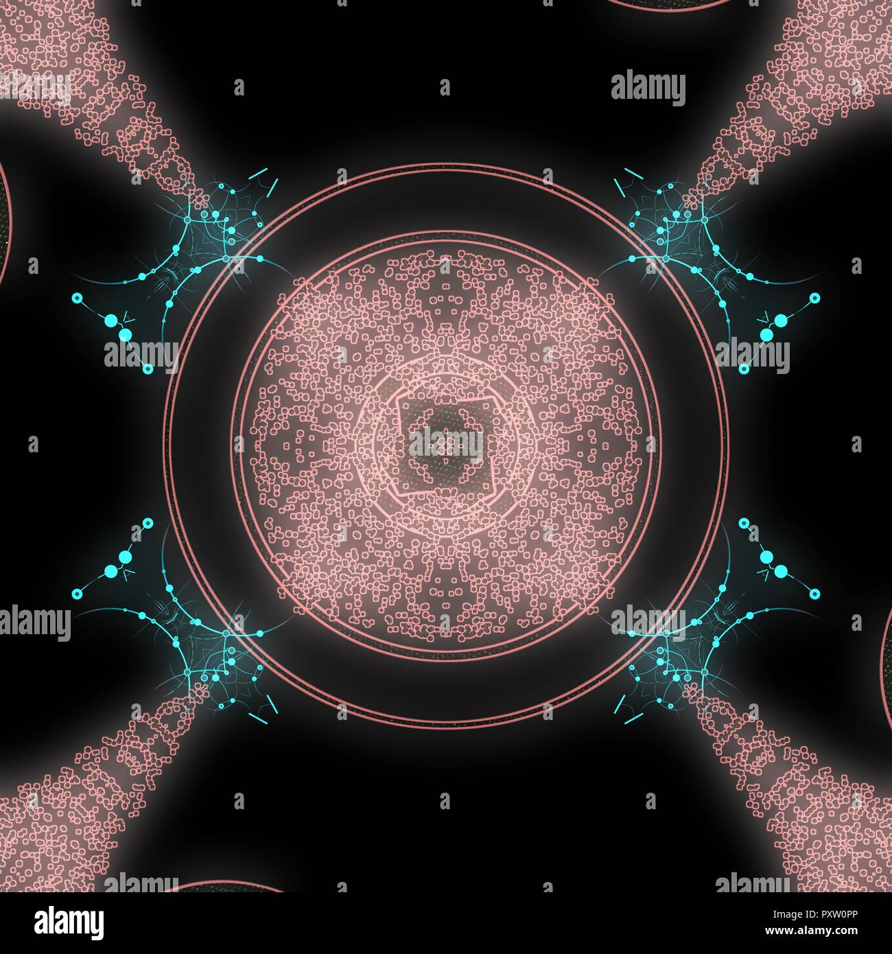 A colorful and vivid image with abstract Sacred Geometry. A psychedelic ...