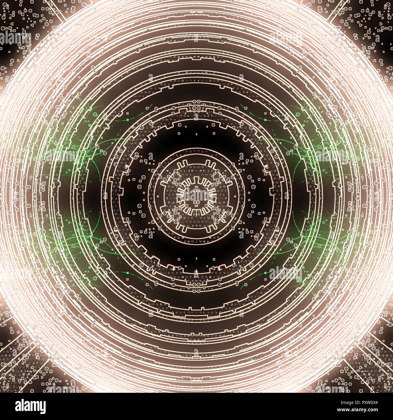 A colorful and vivid image with abstract Sacred Geometry. A psychedelic ...