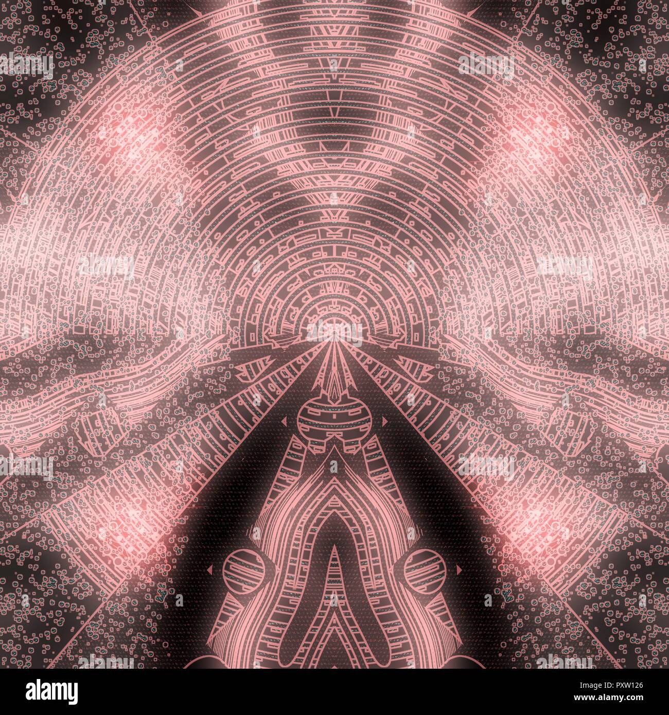 A colorful and vivid image with abstract Sacred Geometry. A psychedelic ...