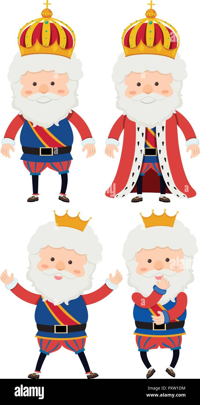 Four kings on white background illustration Stock Vector Image & Art ...