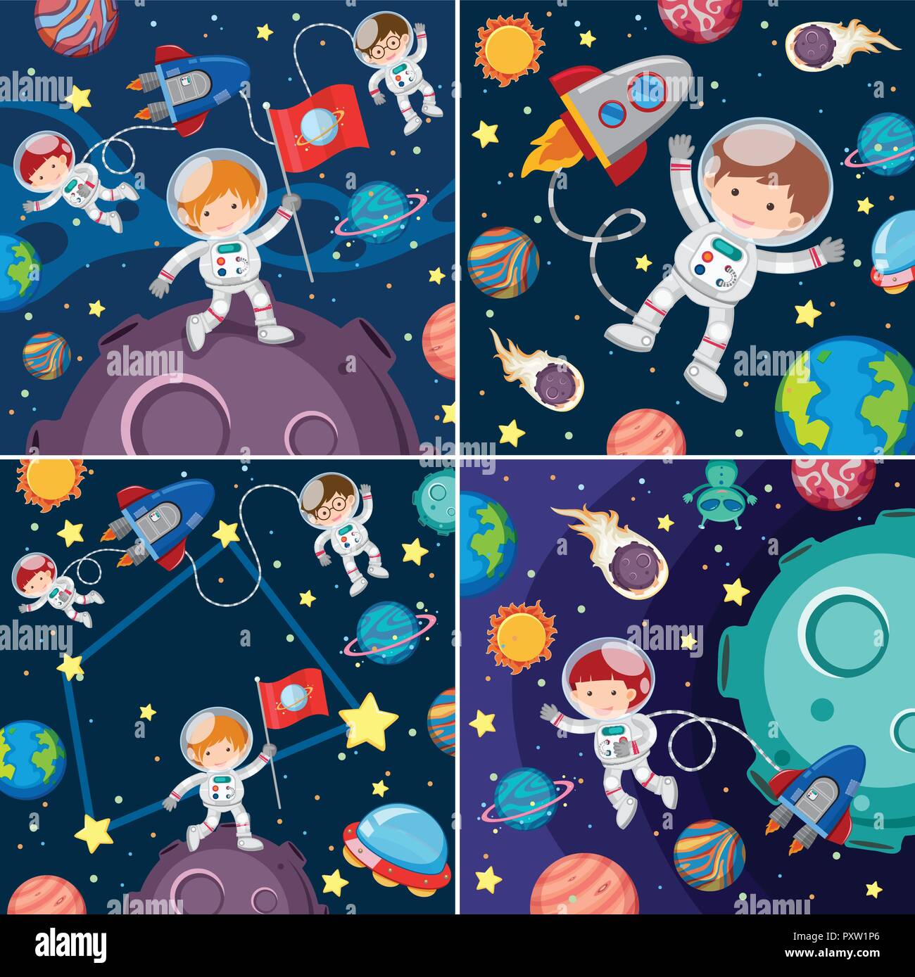 Astronauts rocket planets stars hi-res stock photography and images - Alamy