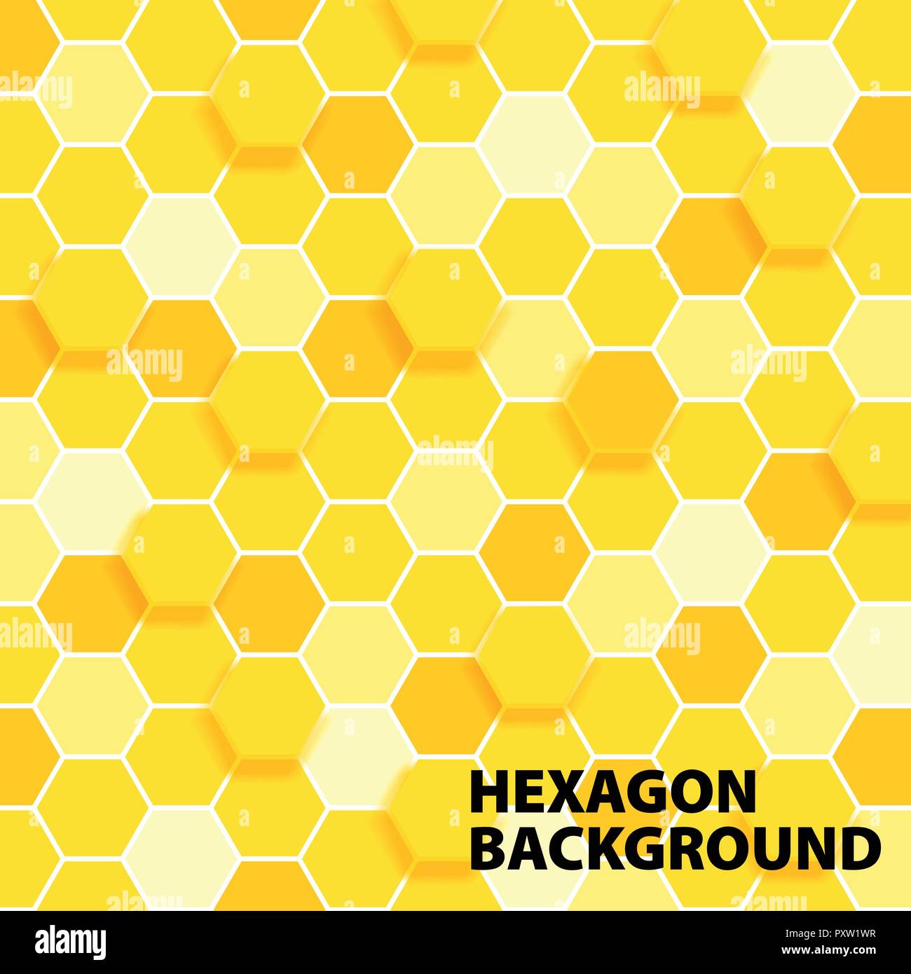 Hexagon background in yellow color illustration Stock Vector Image ...