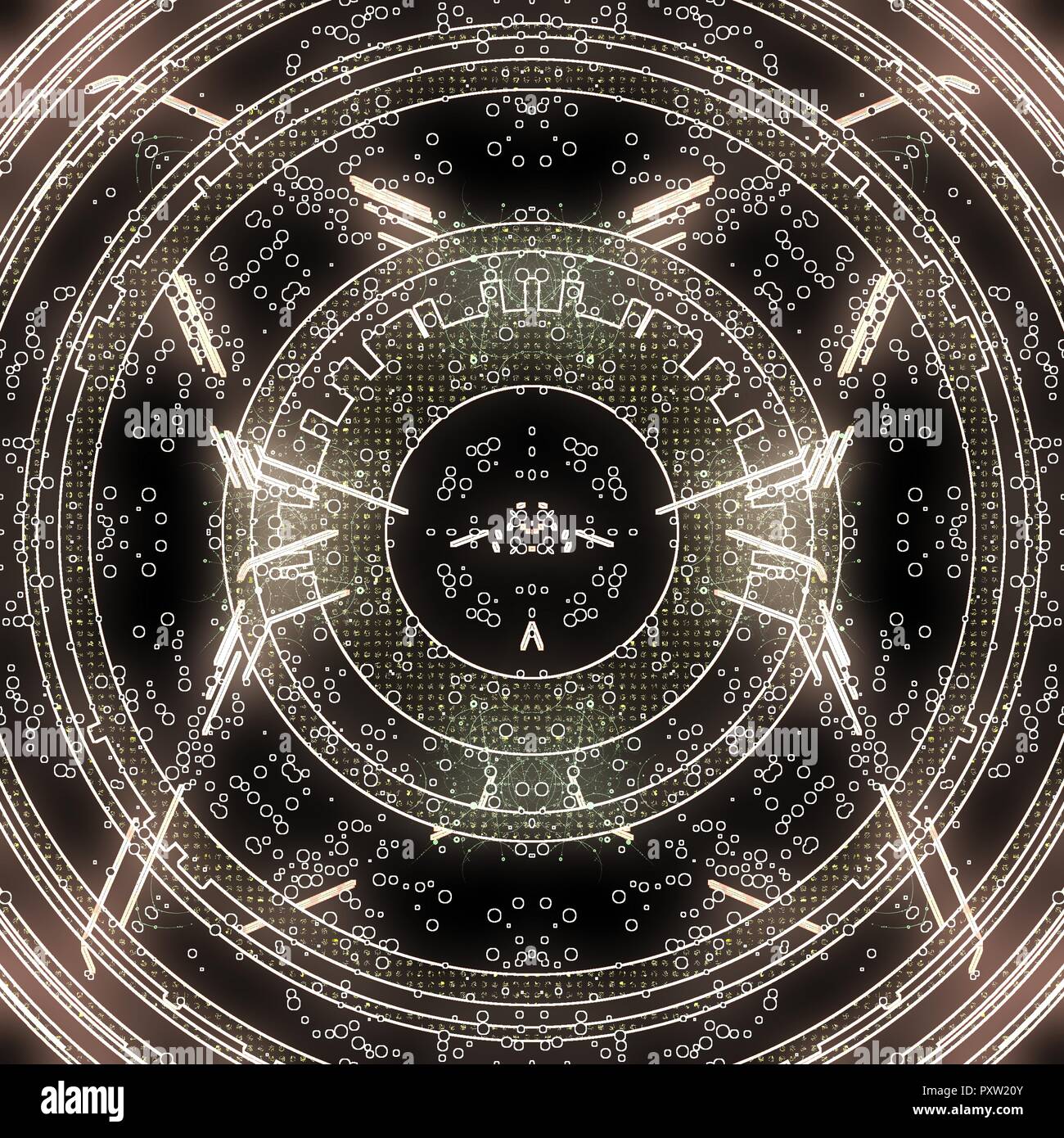 A colorful and vivid image with abstract Sacred Geometry. A psychedelic ...