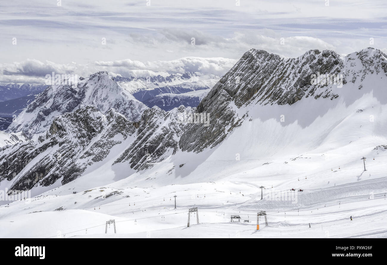 View from the Zugspitze, Germany, Bavaria Stock Photo - Alamy