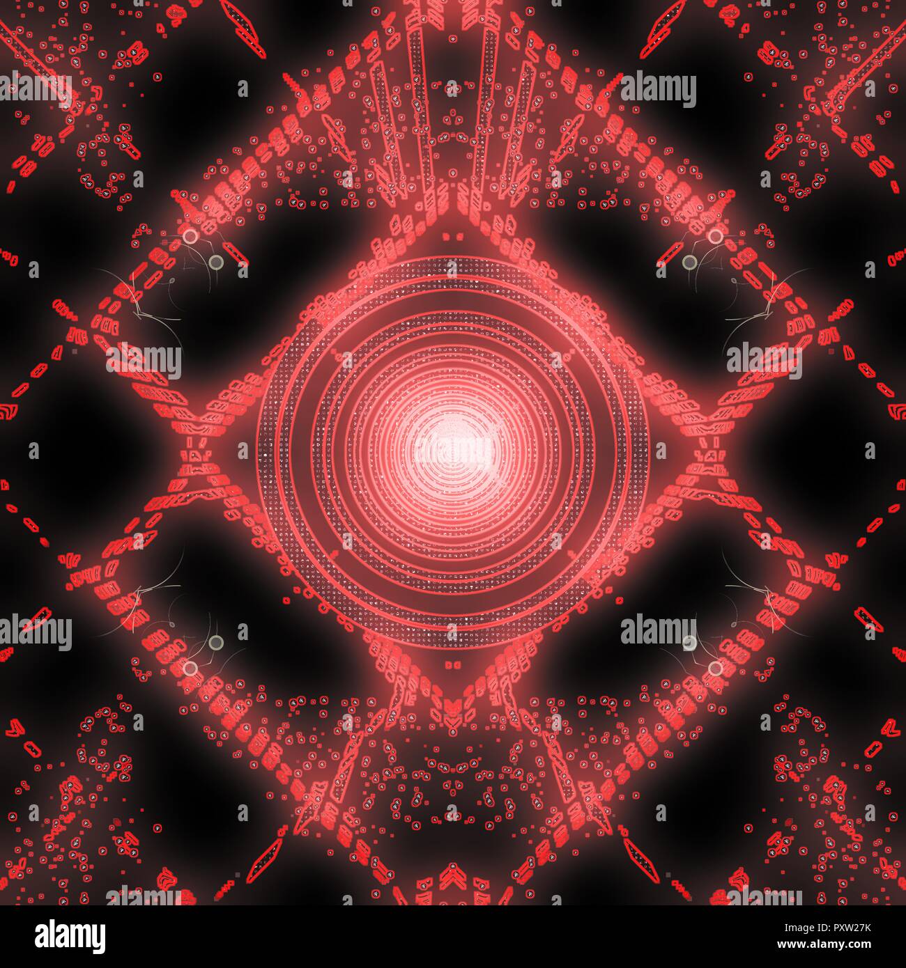 A colorful and vivid image with abstract Sacred Geometry. A psychedelic ...