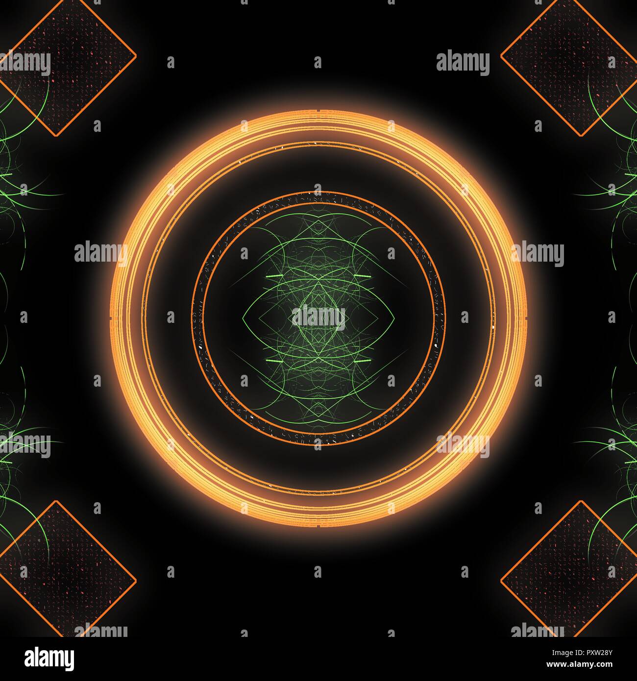 A colorful and vivid image with abstract Sacred Geometry. A psychedelic ...