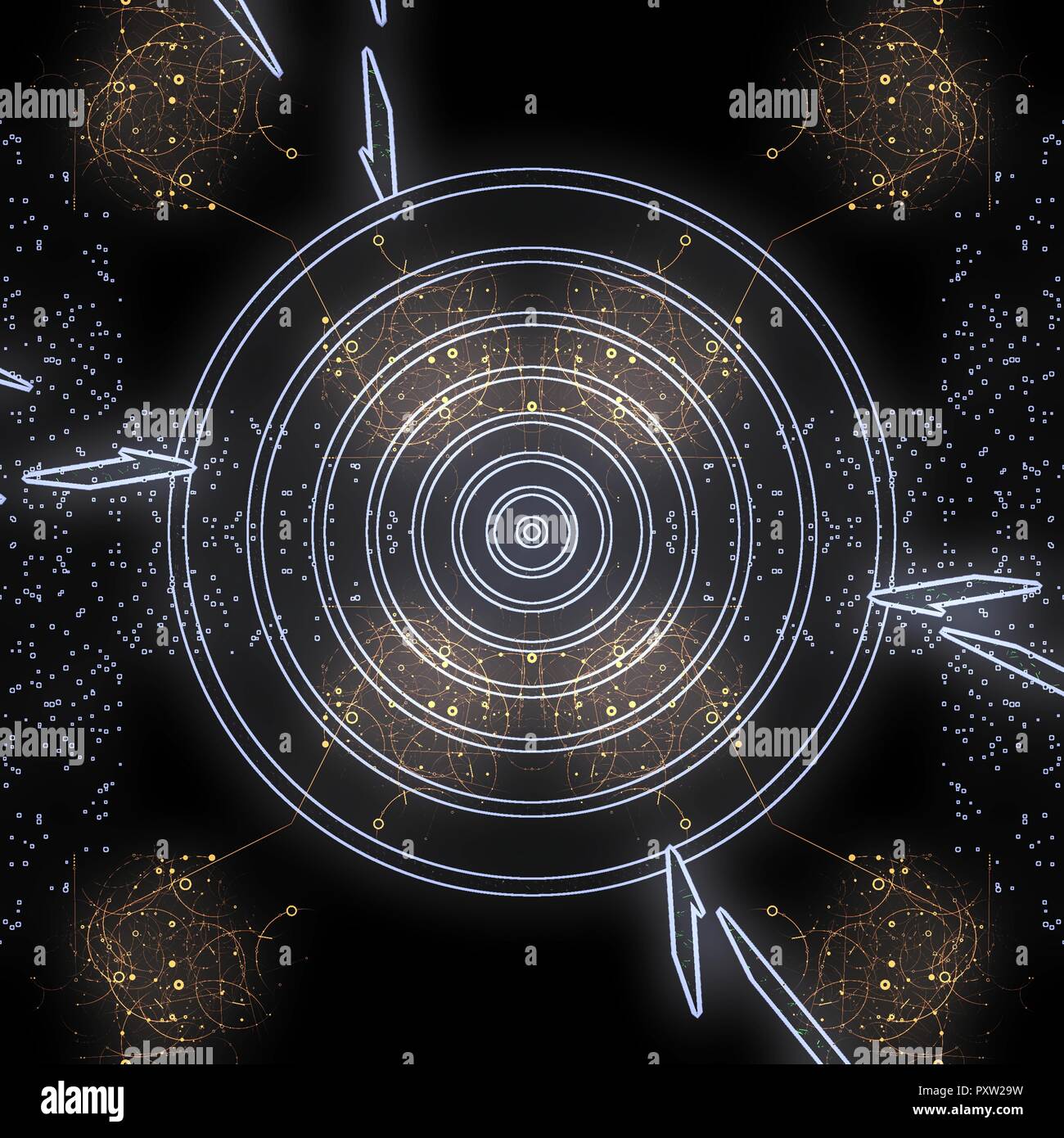 A colorful and vivid image with abstract Sacred Geometry. A psychedelic ...