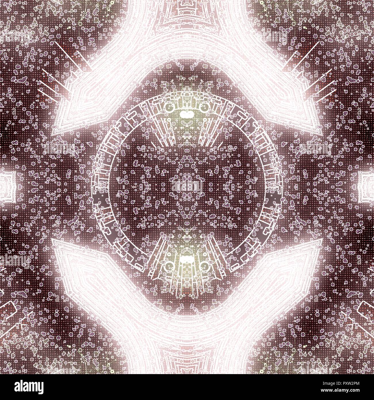 A colorful and vivid image with abstract Sacred Geometry. A psychedelic ...