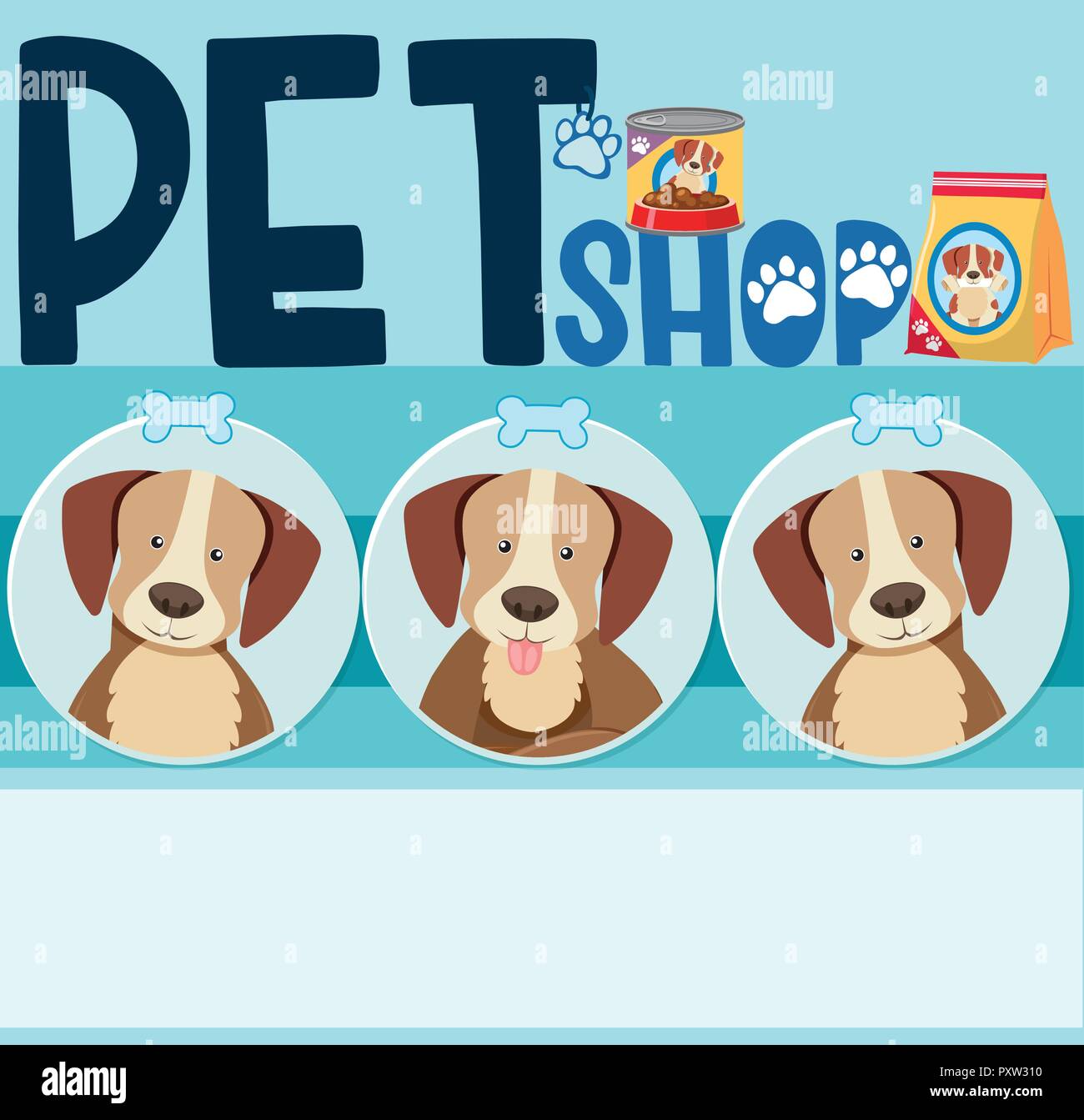 Poster design with cute dogs illustration Stock Vector Image & Art - Alamy