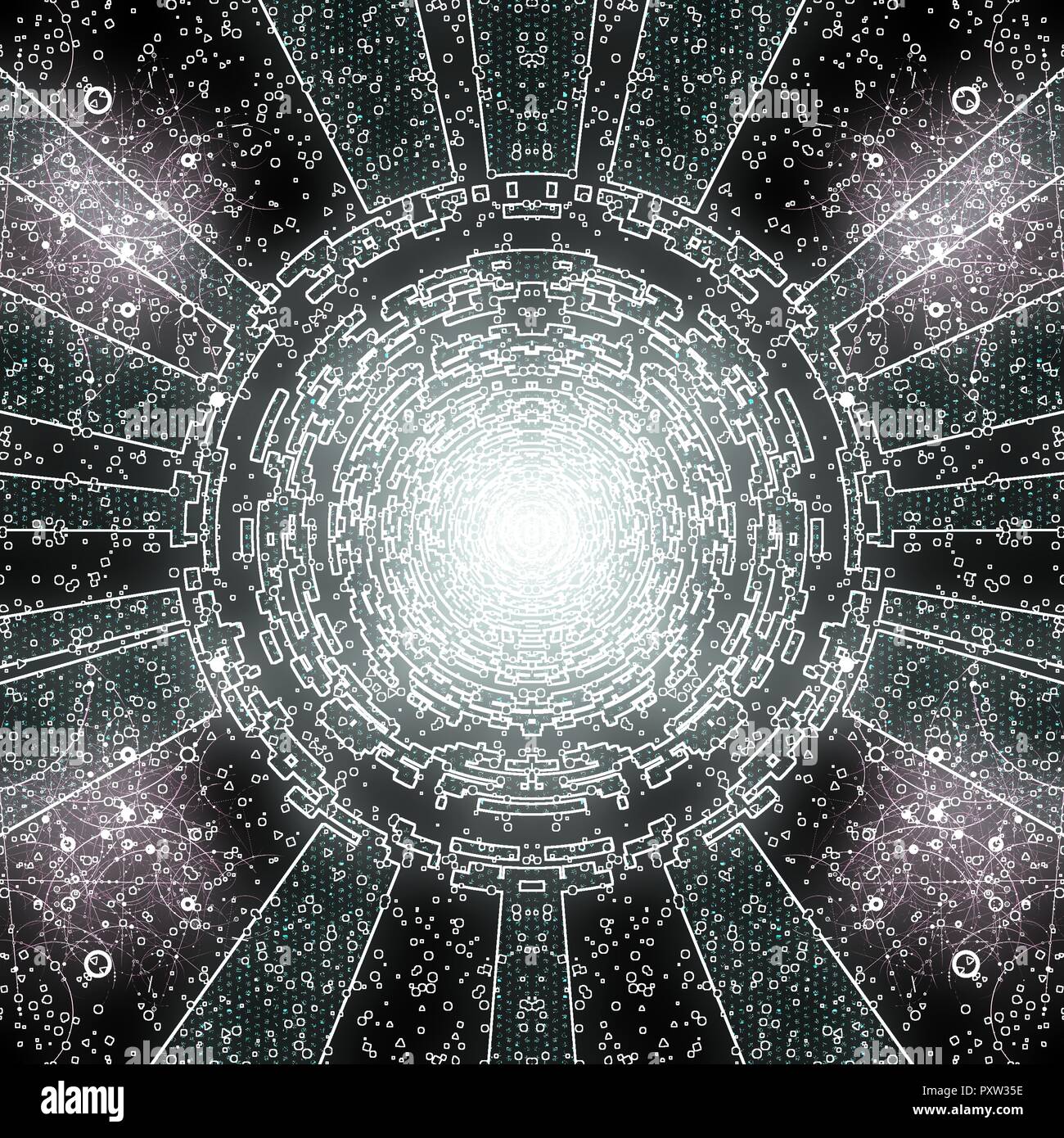 A colorful and vivid image with abstract Sacred Geometry. A psychedelic ...