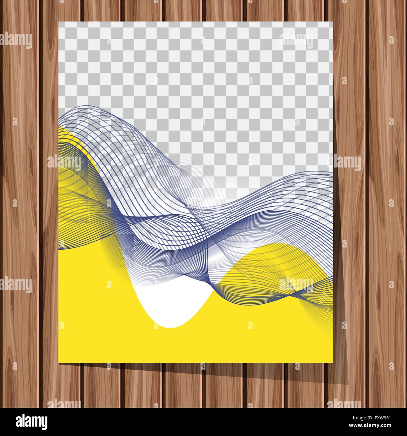 Background template with abstract art on wooden wall illustration Stock ...