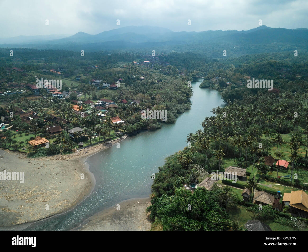 Indonesia, Bali, Aerial view of Bali island Stock Photo - Alamy
