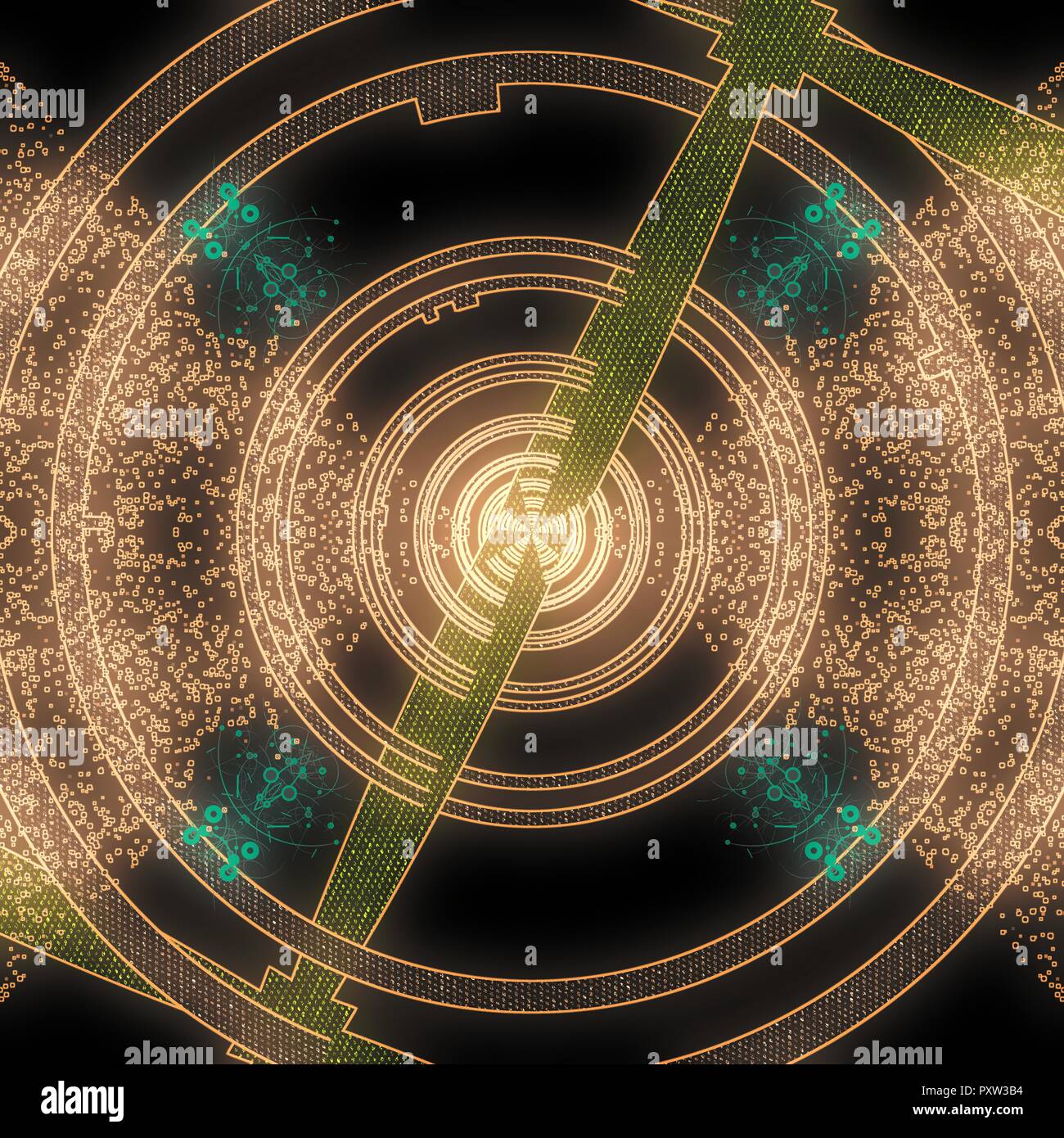 A colorful and vivid image with abstract Sacred Geometry. A psychedelic ...