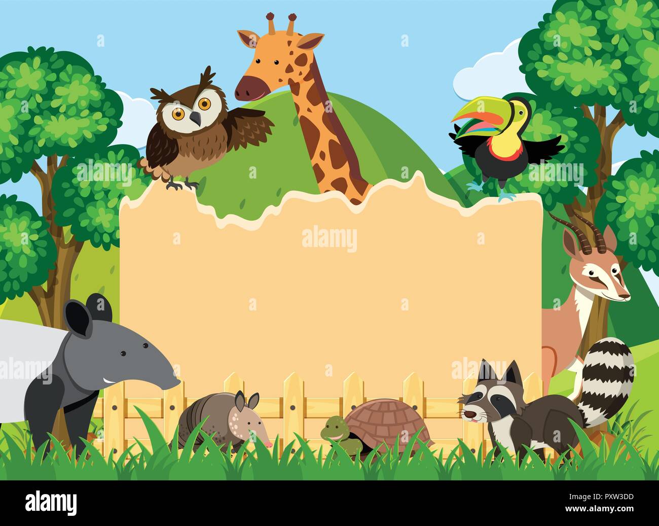 Tapir in forest Stock Vector Images - Alamy