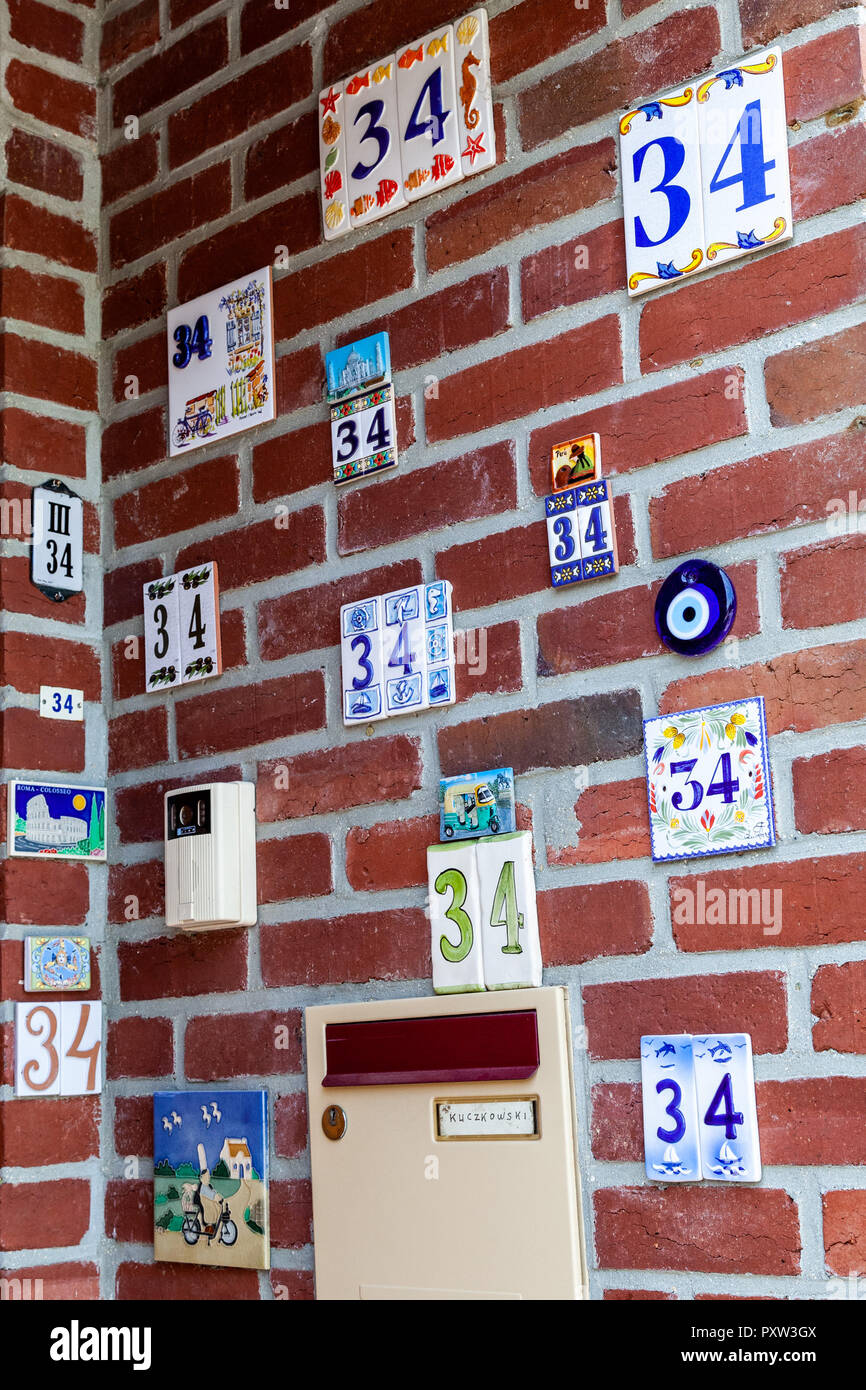 House numbers from France, Belgium, Sweden, Denmark, Finland and St ...