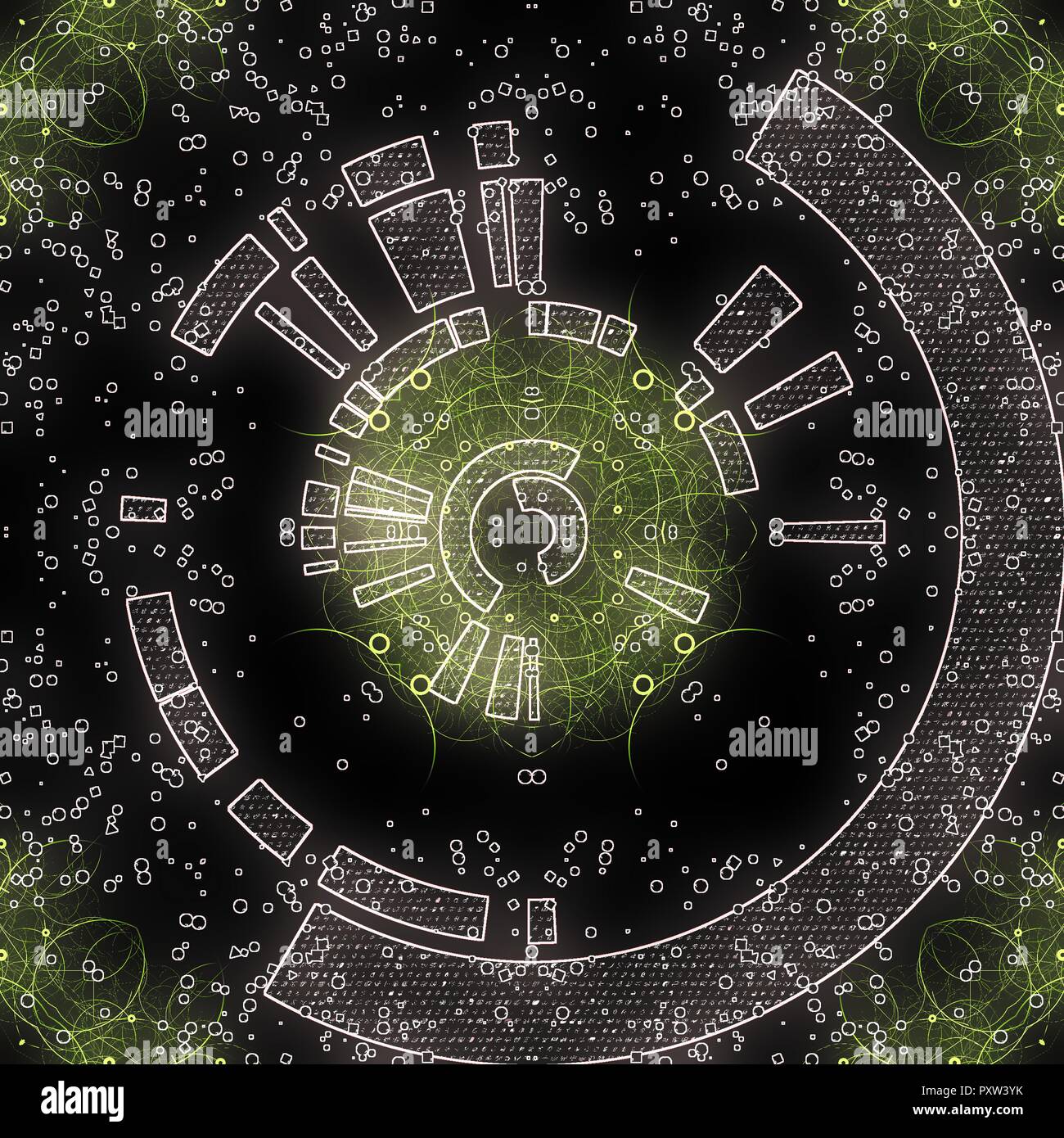 A colorful and vivid image with abstract Sacred Geometry. A psychedelic ...