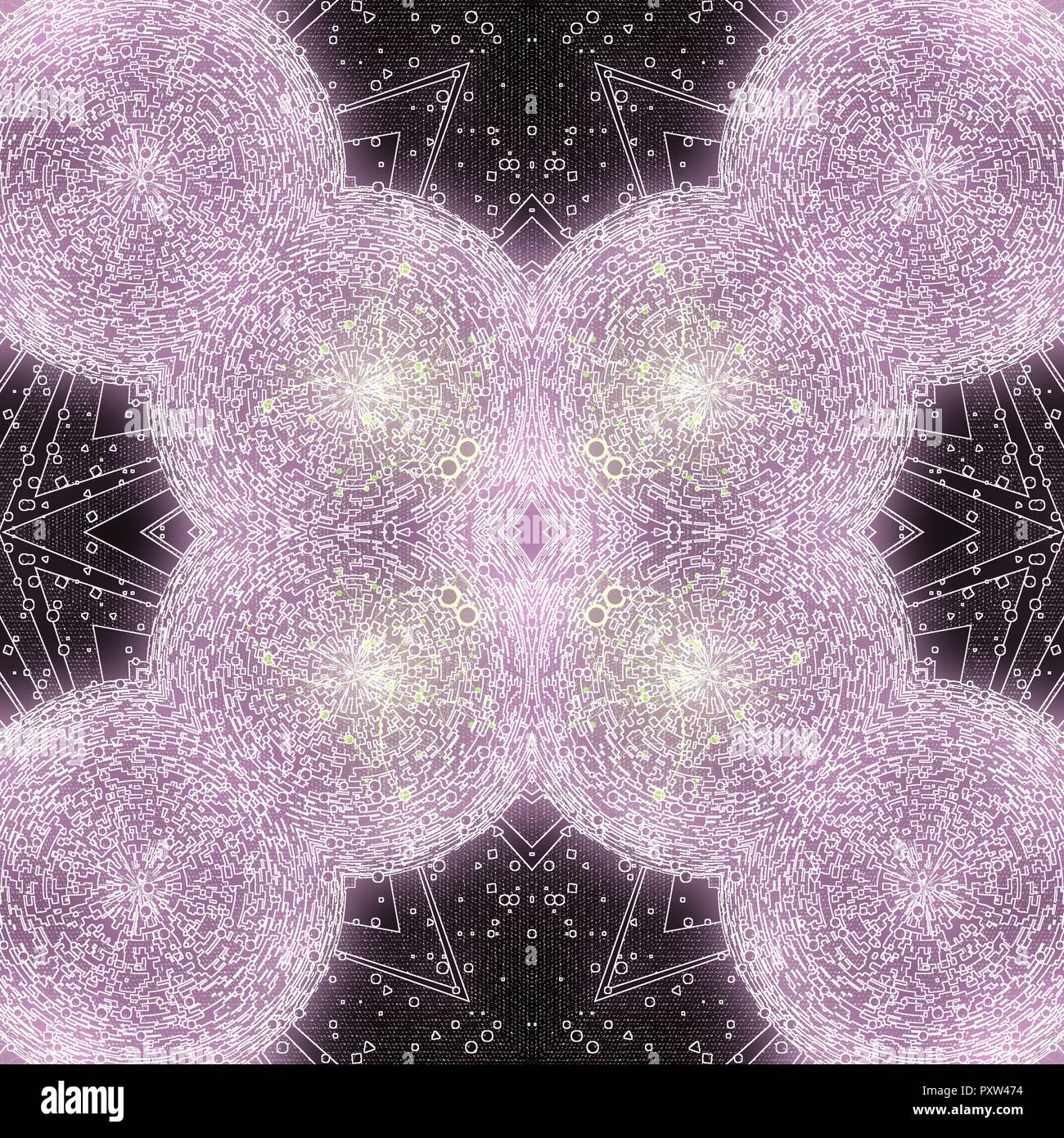 A colorful and vivid image with abstract Sacred Geometry. A psychedelic ...