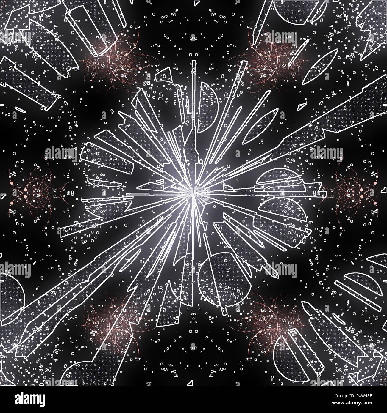 A colorful and vivid image with abstract Sacred Geometry. A psychedelic ...