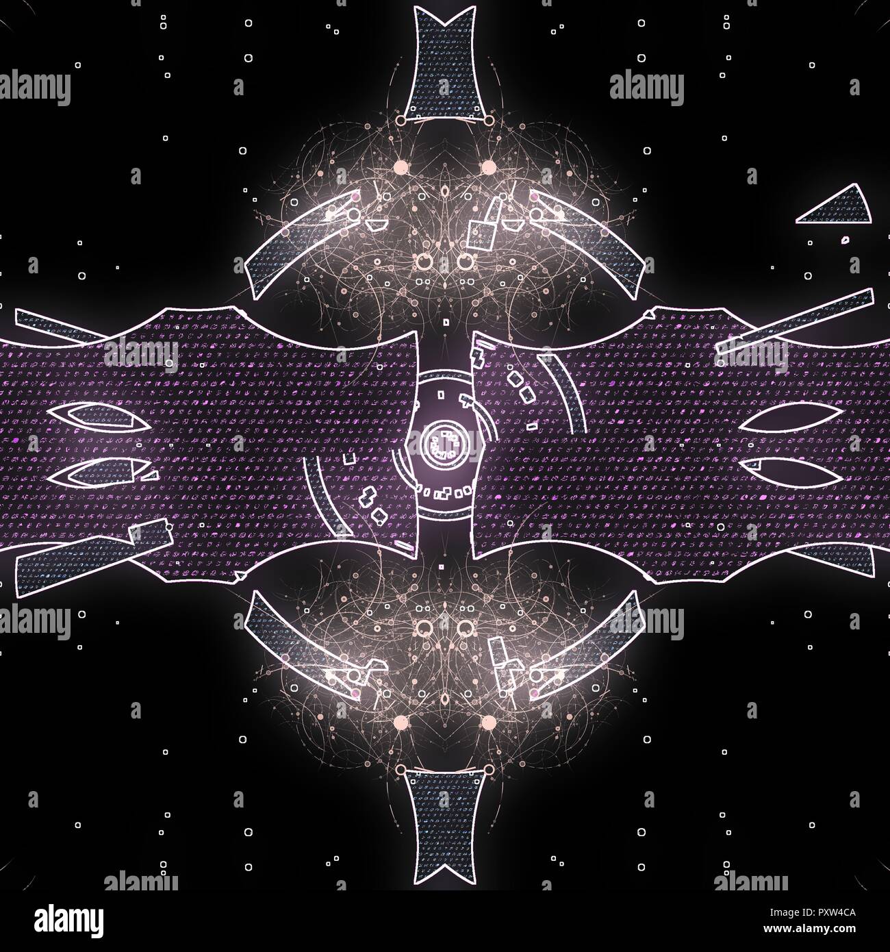 A colorful and vivid image with abstract Sacred Geometry. A psychedelic ...