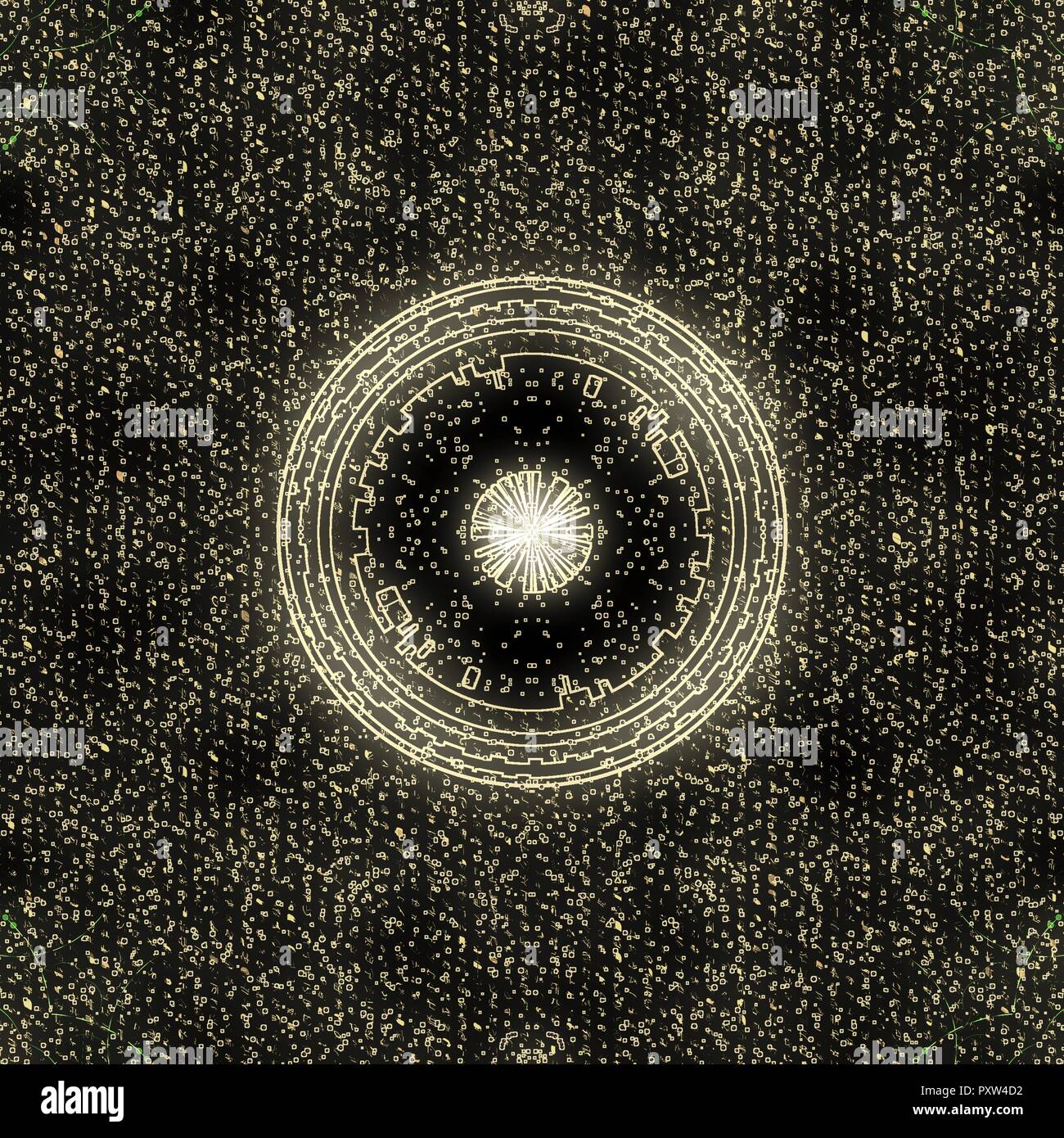 A colorful and vivid image with abstract Sacred Geometry. A psychedelic ...