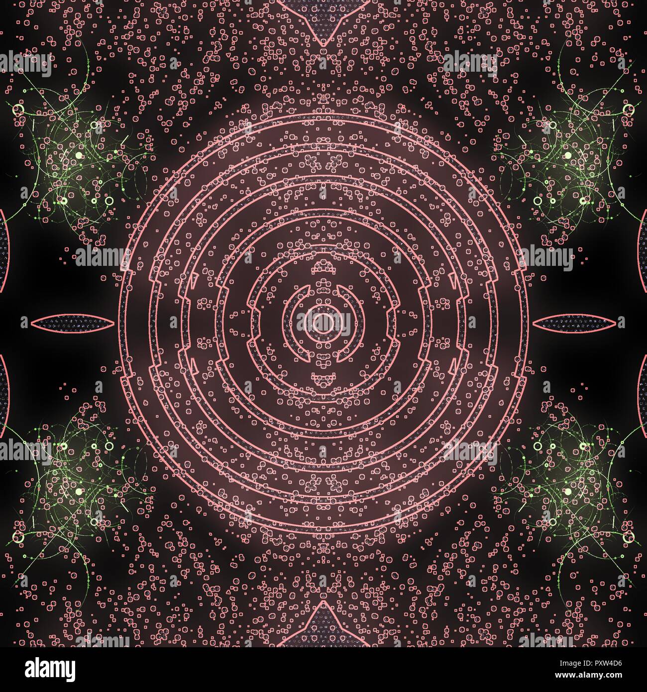 A colorful and vivid image with abstract Sacred Geometry. A psychedelic ...