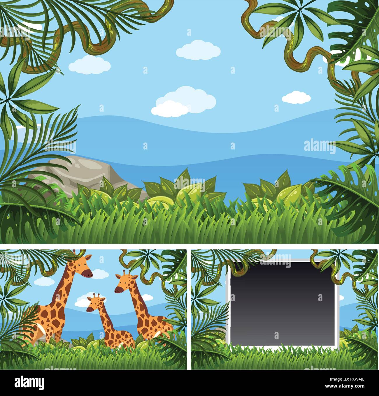 Jungle Theme Background Clipart