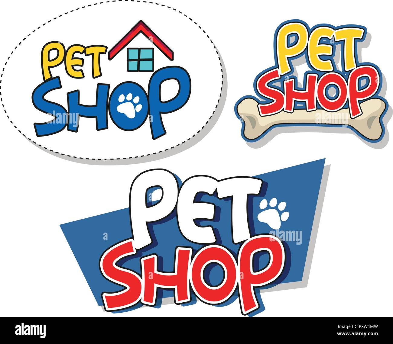 Sign template for pet shop illustration Stock Vector Image & Art - Alamy