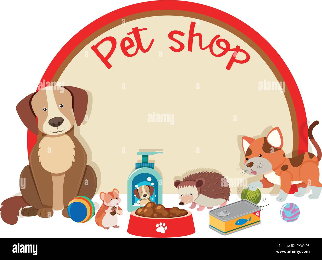 Illustration puppy empty board hi-res stock photography and images - Alamy