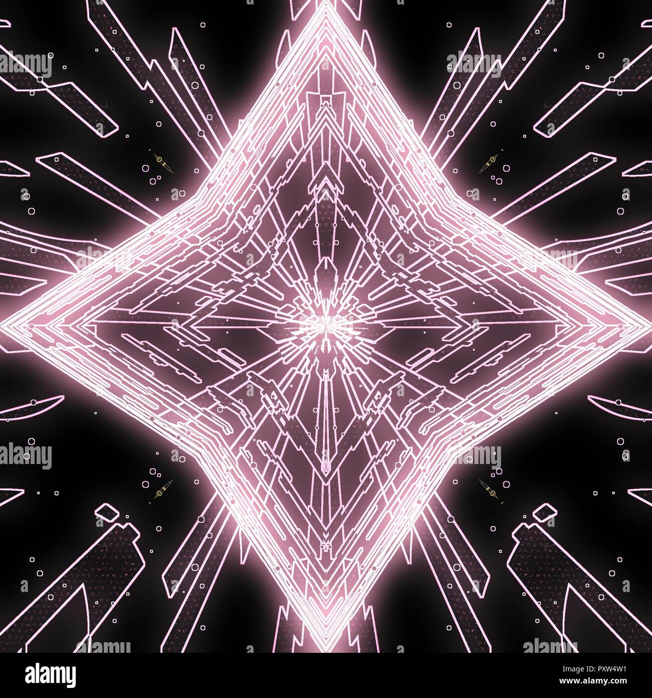 A colorful and vivid image with abstract Sacred Geometry. A psychedelic ...