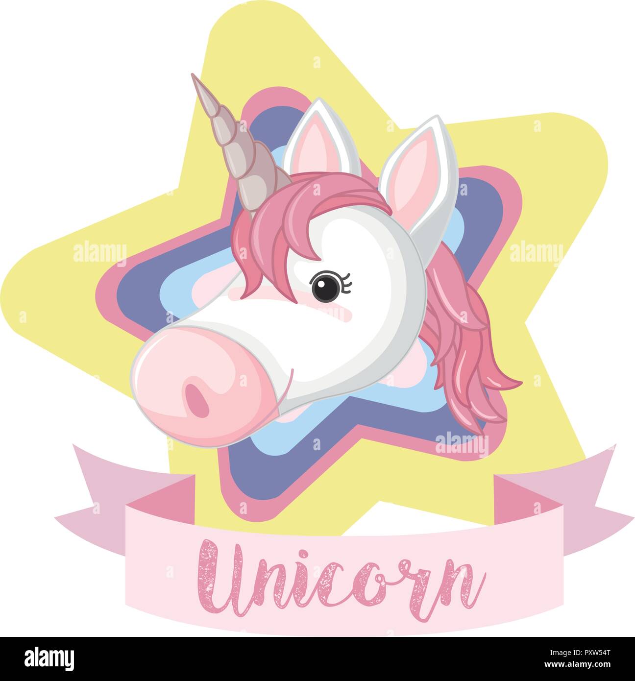 Unicorn word Stock Vector Images - Alamy
