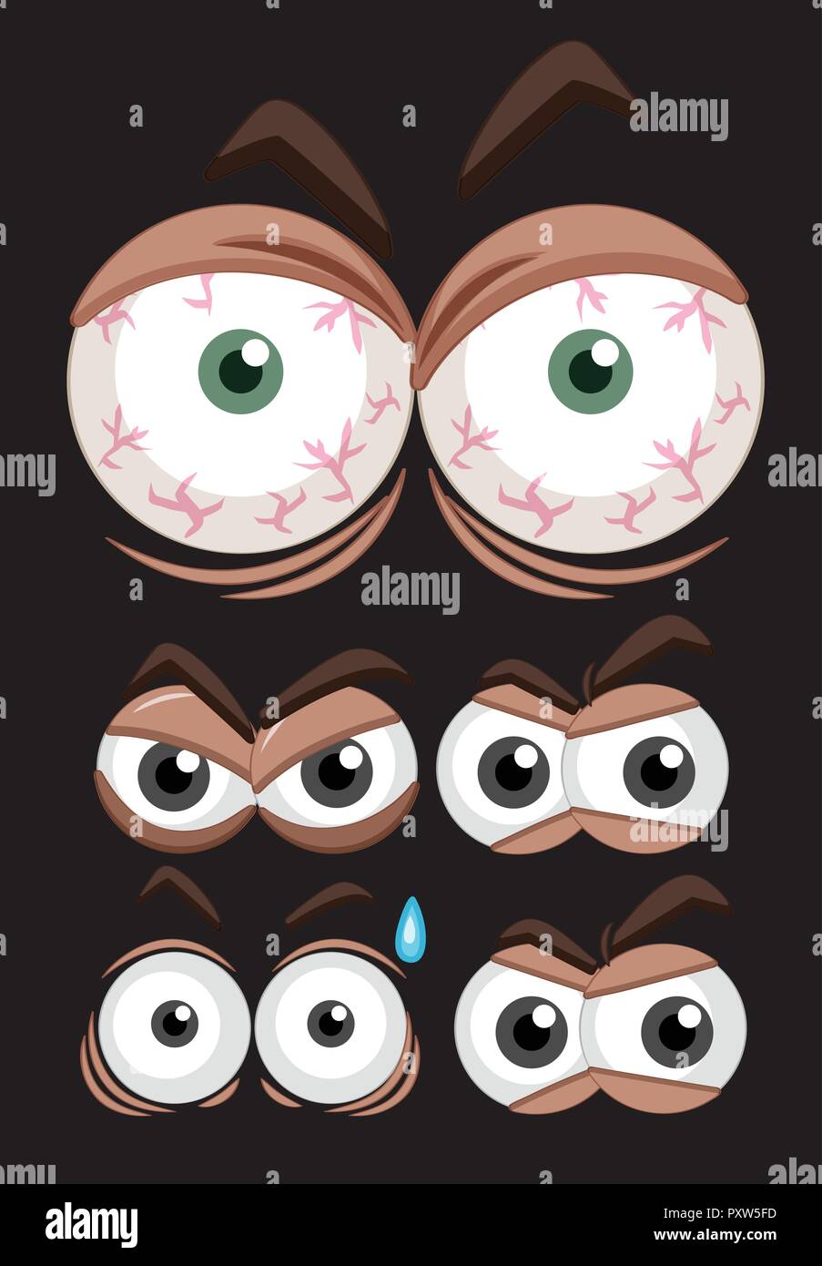 Five different facial expressions hi-res stock photography and images ...