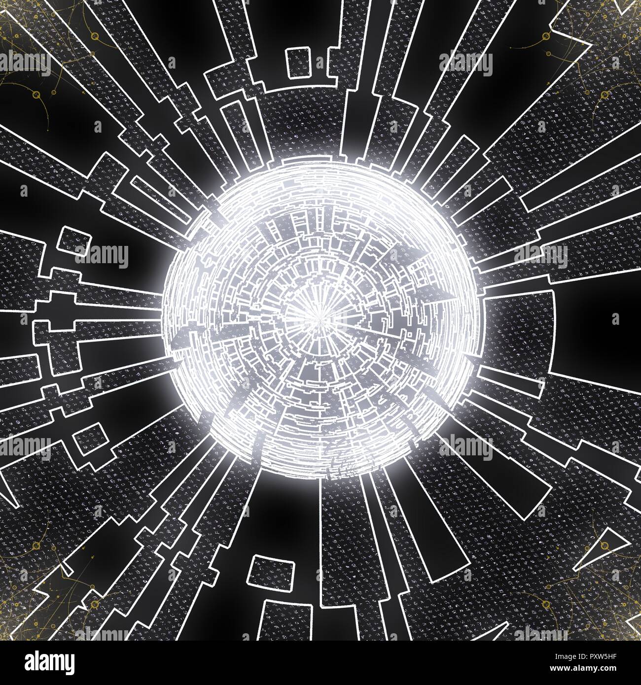 A colorful and vivid image with abstract Sacred Geometry. A psychedelic ...