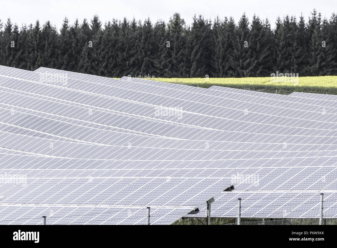 Solarfeld in Niederbayern, Bayern, Deutschland, Europa, Solar power ...