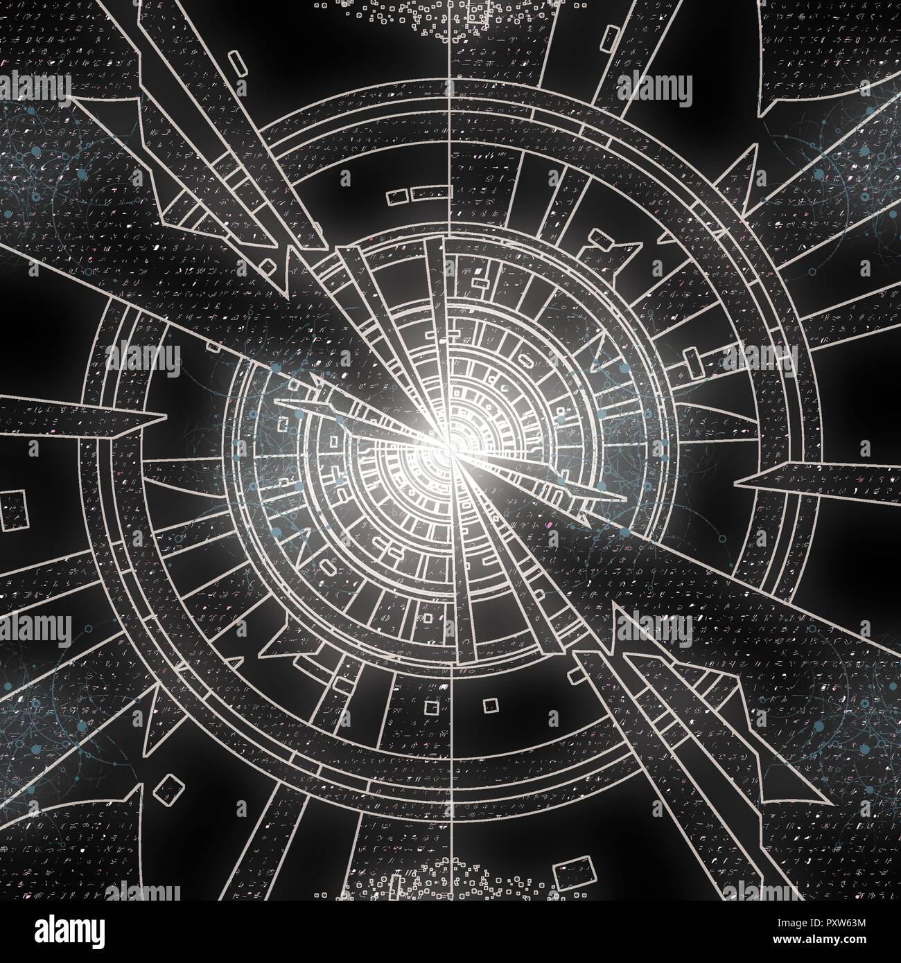 A colorful and vivid image with abstract Sacred Geometry. A psychedelic ...