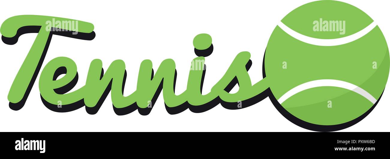 Text with a tennis ball Stock Vector Image & Art - Alamy