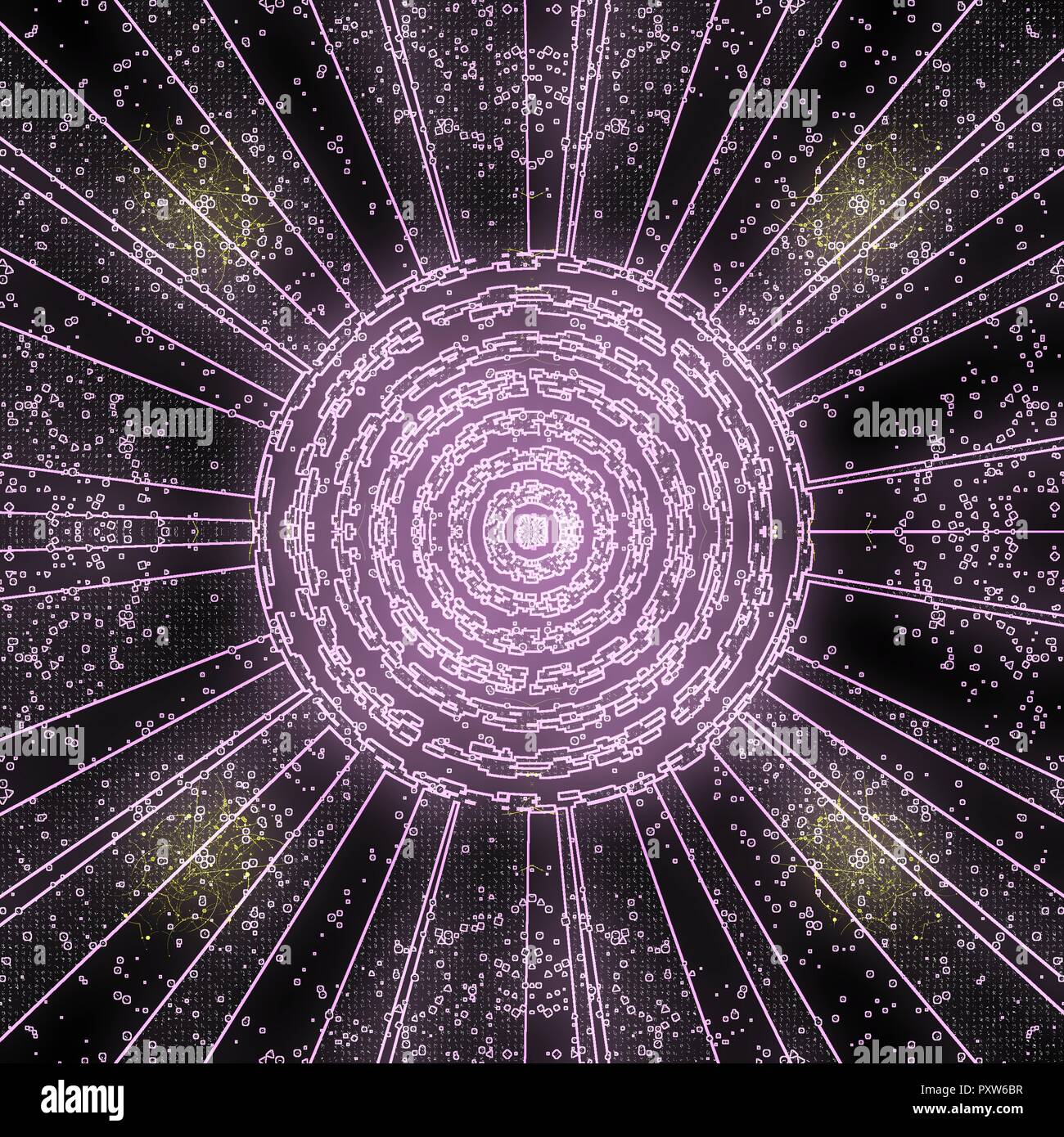 A colorful and vivid image with abstract Sacred Geometry. A psychedelic ...