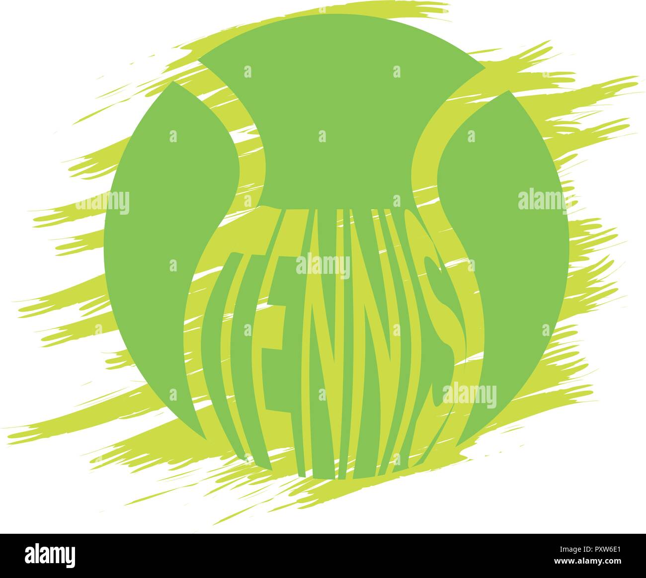 Tennis ball with text Stock Vector Image & Art - Alamy