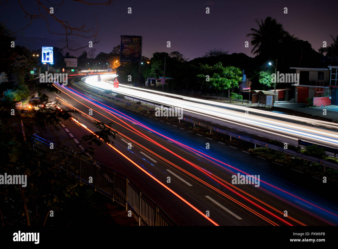Light painting motorway hi-res stock photography and images - Alamy