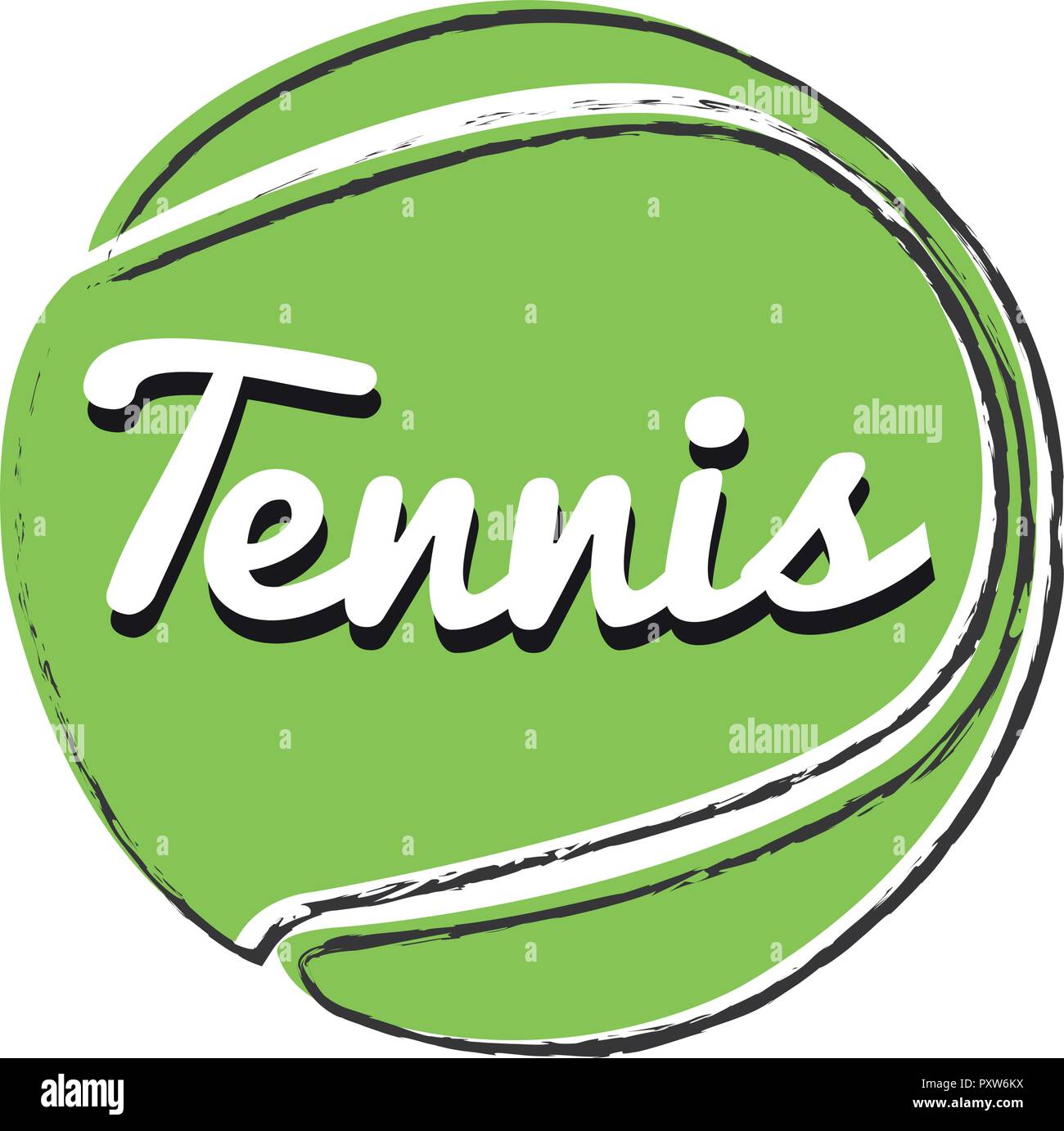 Textured tennis ball with text Stock Vector Image & Art - Alamy